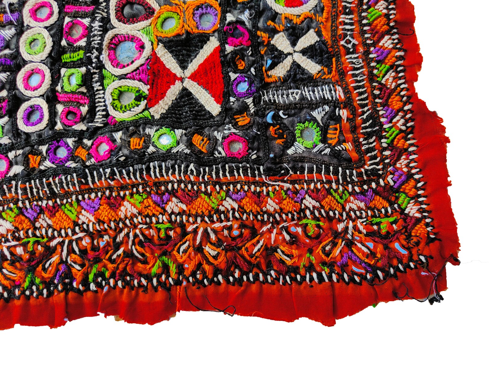 Banjara Yoke,afghani Patch Mirror Work Hand Embroidered Neck Yoke ...