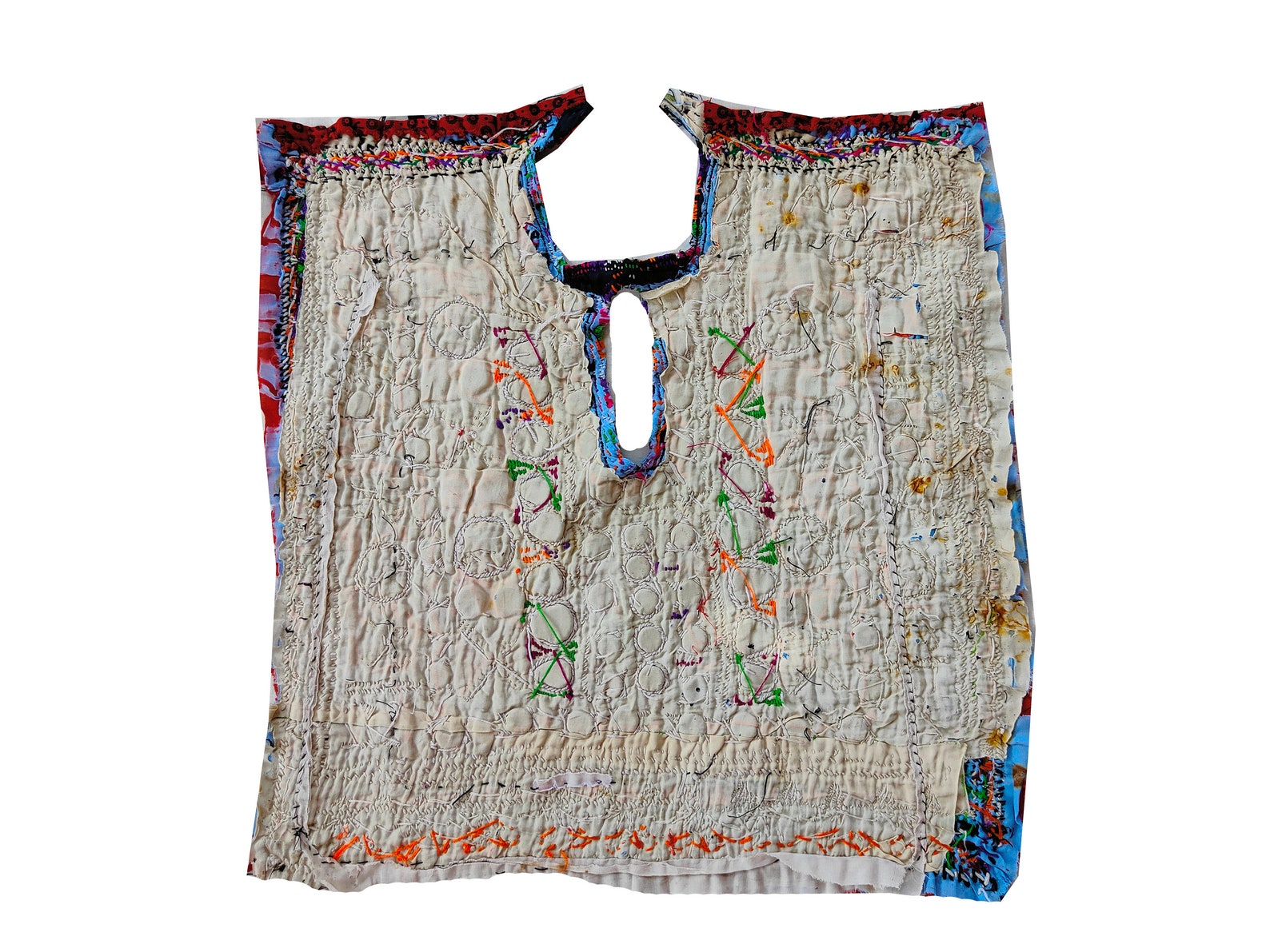 Banjara Yoke,afghani Patch Mirror Work Hand Embroidered Neck Yoke ...