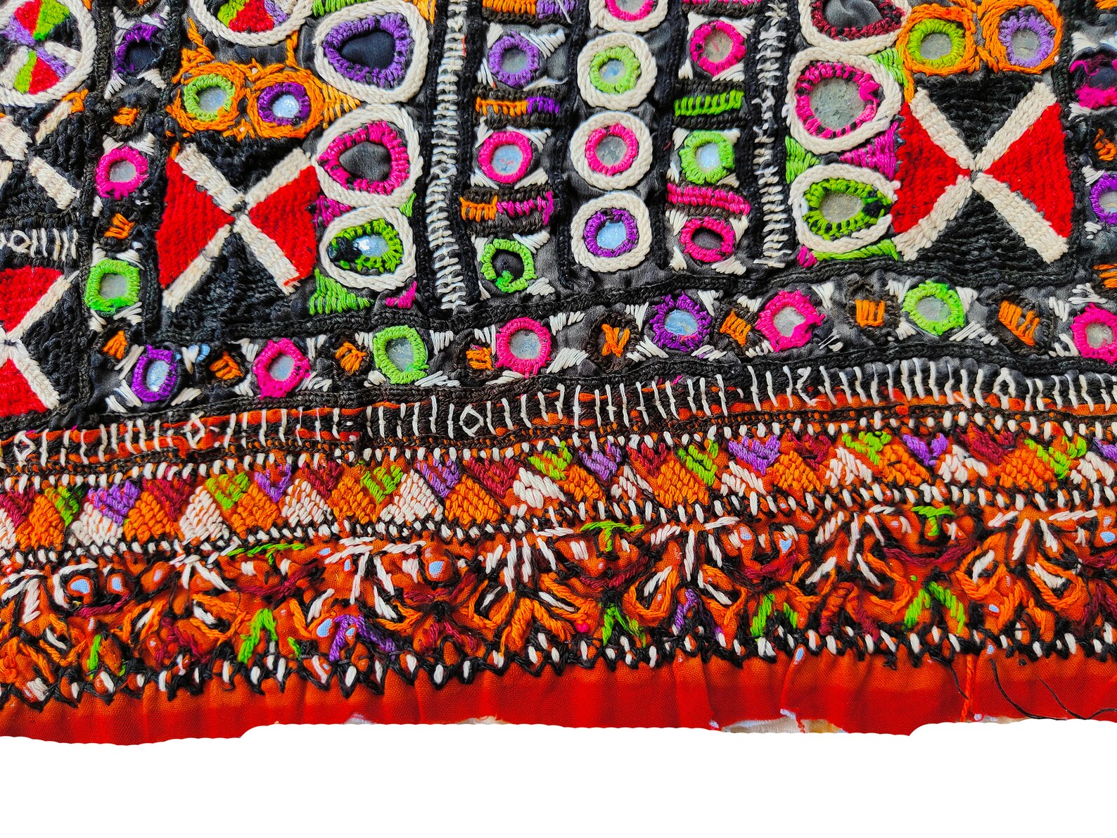 Banjara Yoke,afghani Patch Mirror Work Hand Embroidered Neck Yoke ...