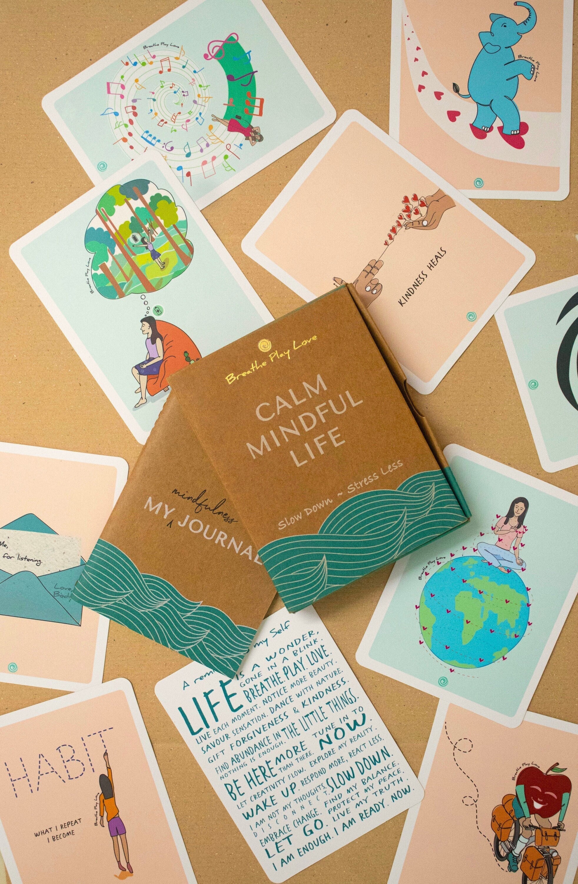 Mindfulness Self Care Gift Box—33 Mindfulness Meditation Cards, Pocket ...