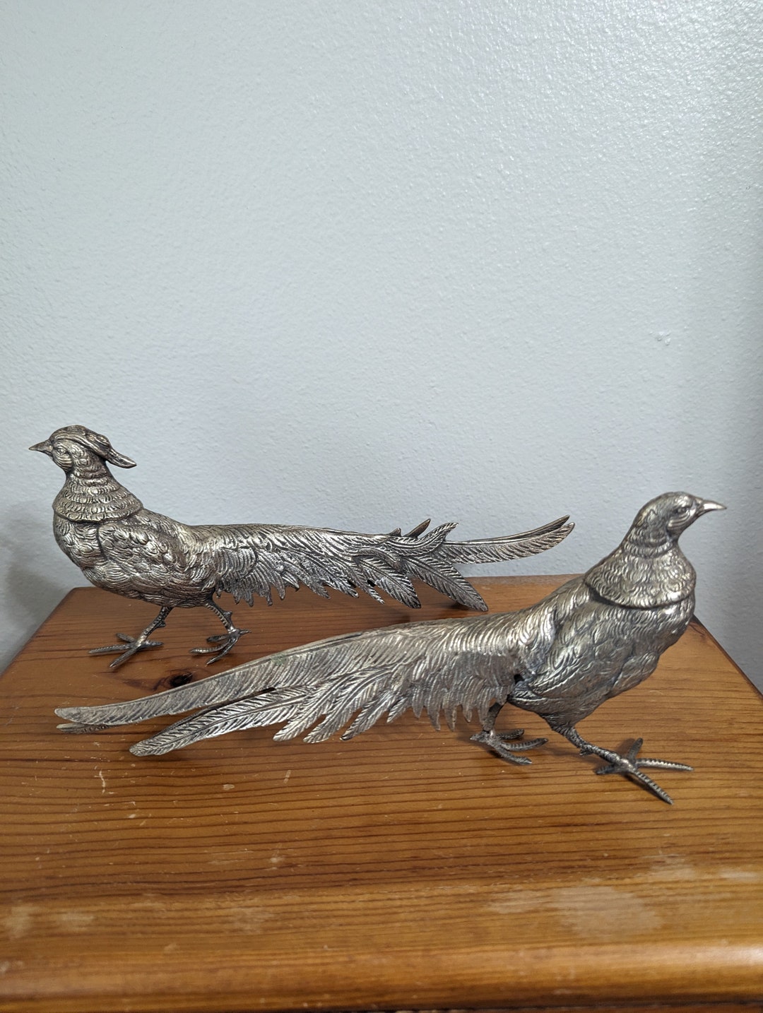 Pheasants in Gilded Bronze, Italian Hand Molded 1900s Set of 2 - Etsy
