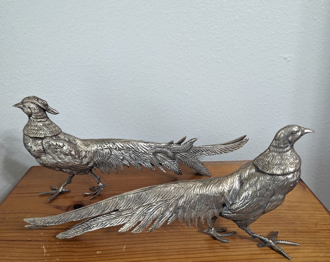 Pheasants in Gilded Bronze, Italian Hand Molded 1900s ~ Set of 2 - Etsy