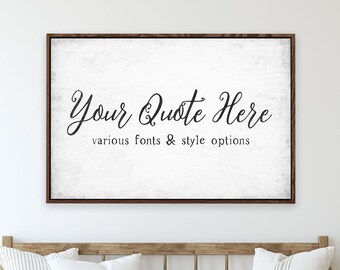 Custom Canvas Quote Sign Personalized Wall Art | Etsy