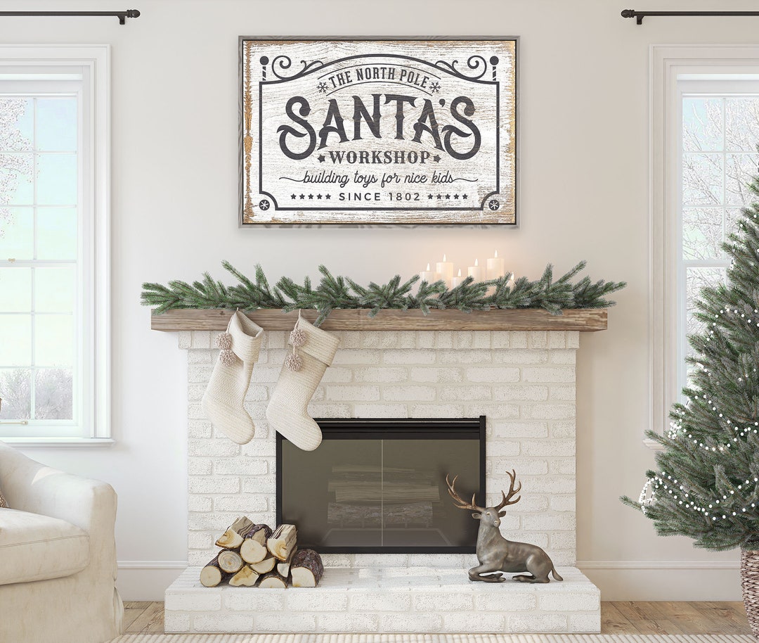 Vintage Festive Christmas Sign Rustic Holiday Sign Festive - Etsy