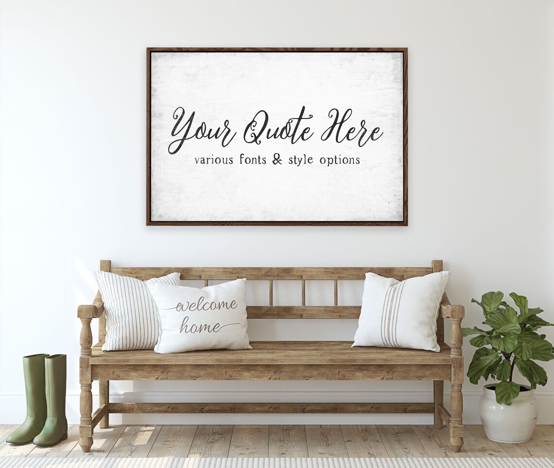 Custom Canvas Quote Sign Personalized Wall Art | Etsy