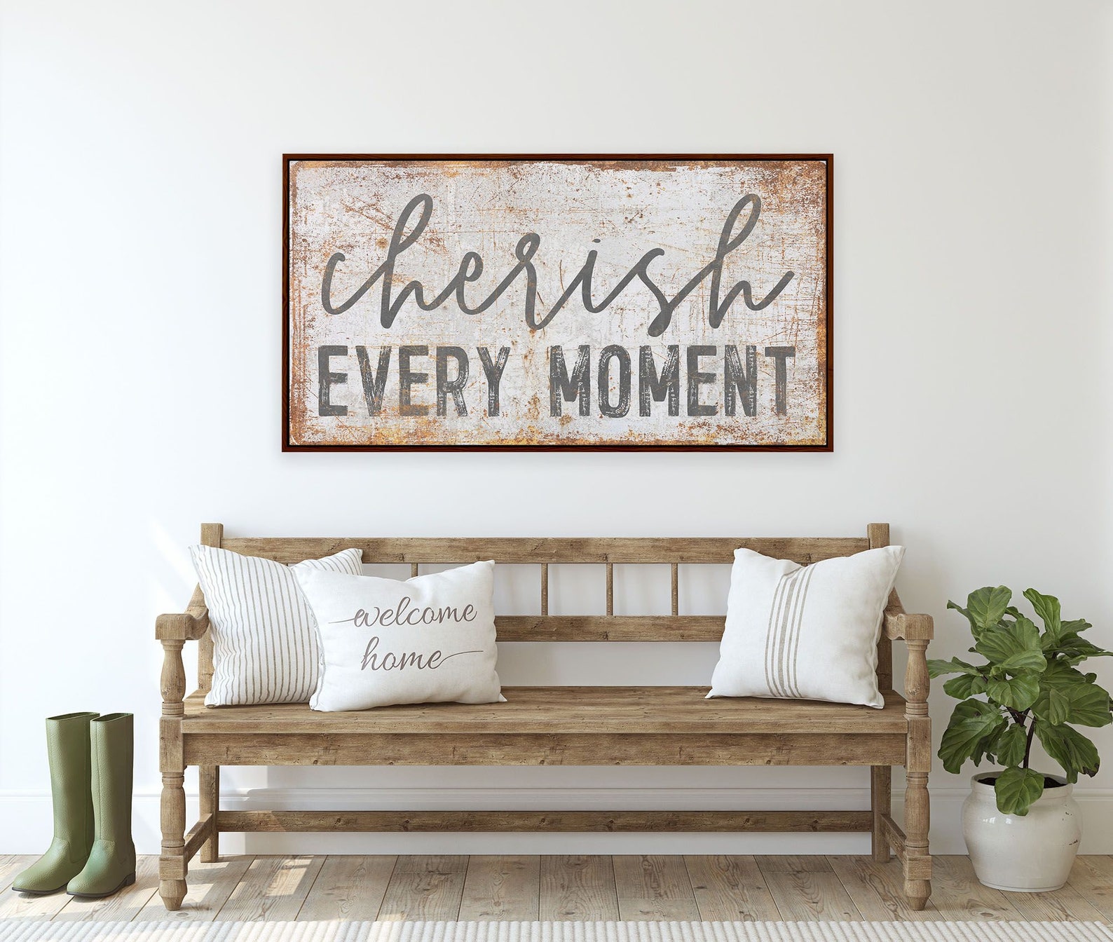 Cherish Every Moment Sign Customized Inspirational Quote - Etsy