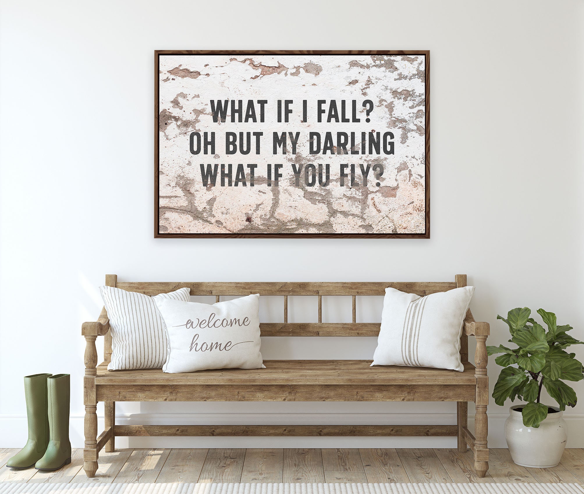 What If I Fall Sign Erin Hanson Quote Sign Motivational - Etsy