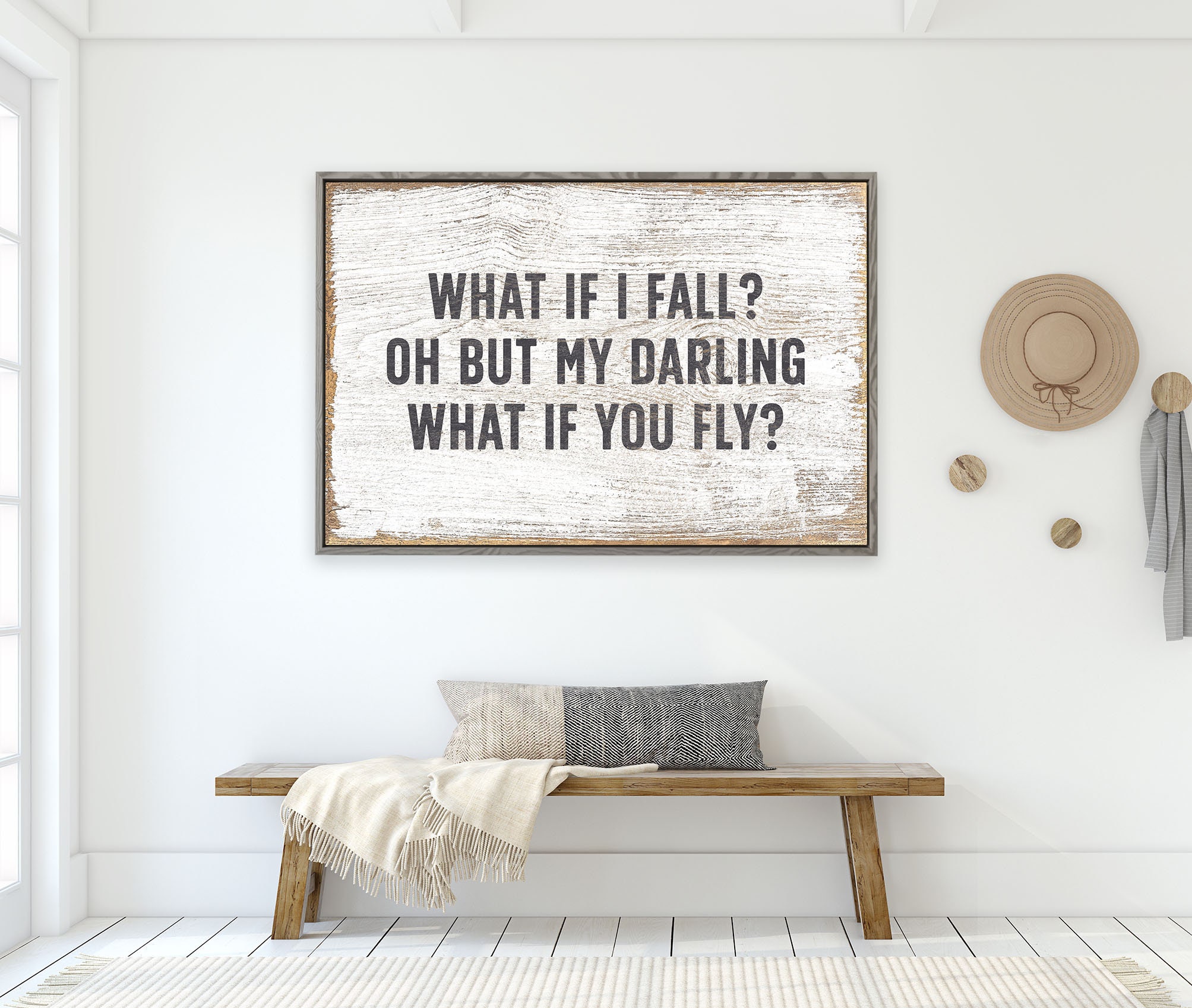 What If I Fall Sign Erin Hanson Quote Sign Motivational - Etsy