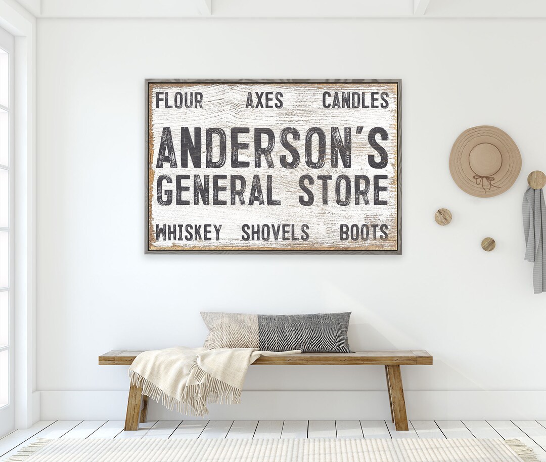 Personalized Name and General Store Rustic Sign Custom General Store ...