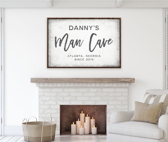 Rustic Man Cave Sign Personalized Man Cave Man Cave Gift | Etsy