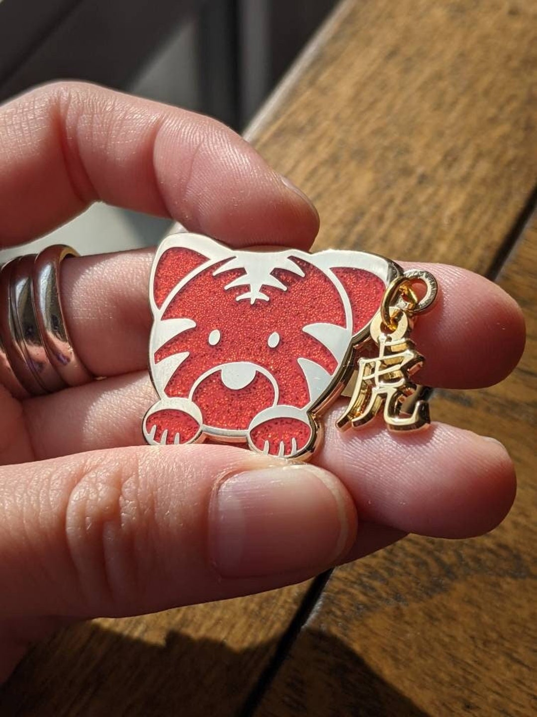 Zodiac: Year of the Tiger - GLITTER - Lunar New Year Pin - Etsy