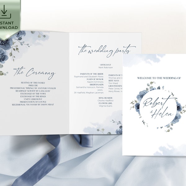 Printable Wedding Program - Etsy