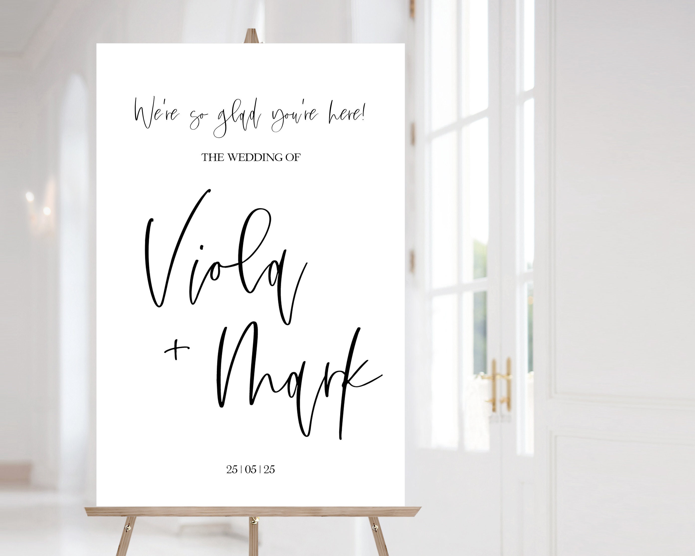 GRACE Minimalist Editable Welcome Sign Template Editable | Etsy