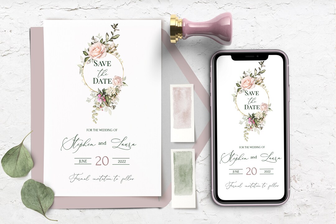 AVA Save the Date Template Save the Date Digital Download - Etsy