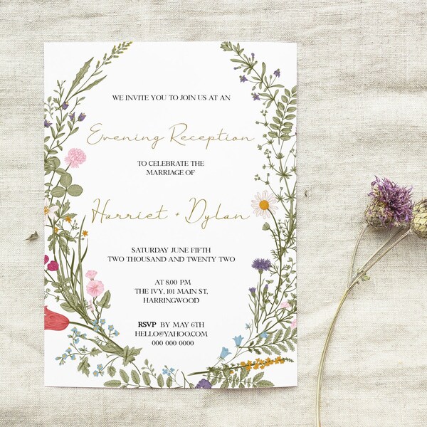 Reception Only Invitation - Etsy UK