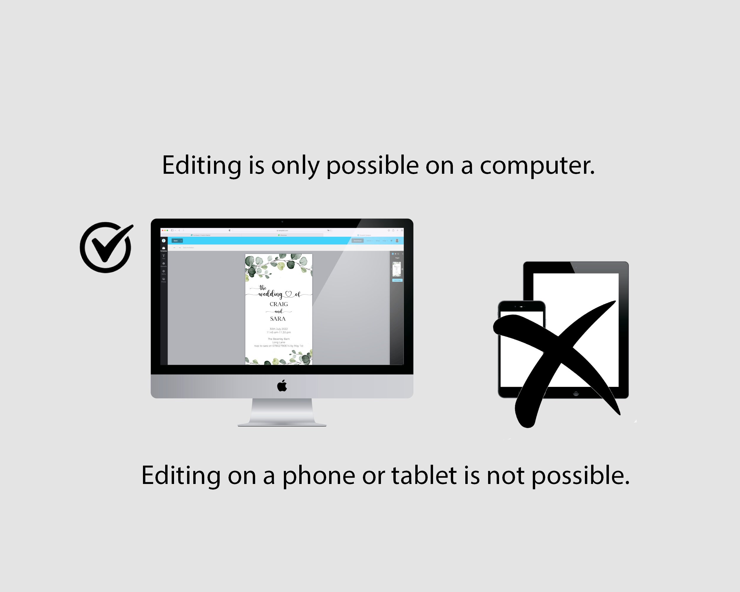 AVA Save the Date Template Save the Date Digital Download - Etsy