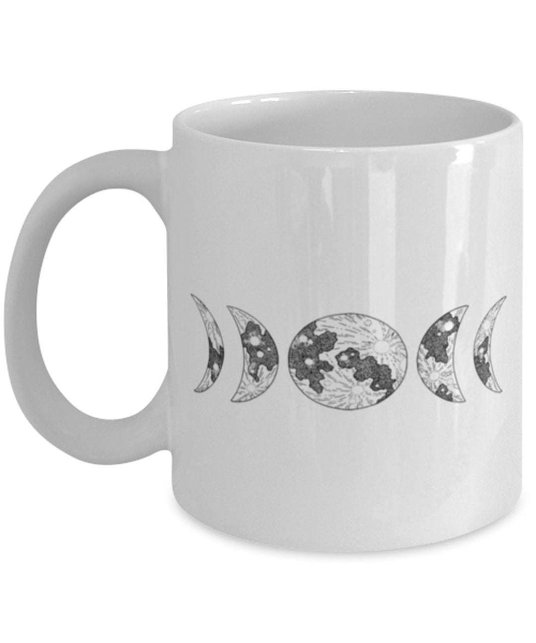 Triple Moon Mug Moon Phase Gift Moon Phases Mug Fully Moon - Etsy
