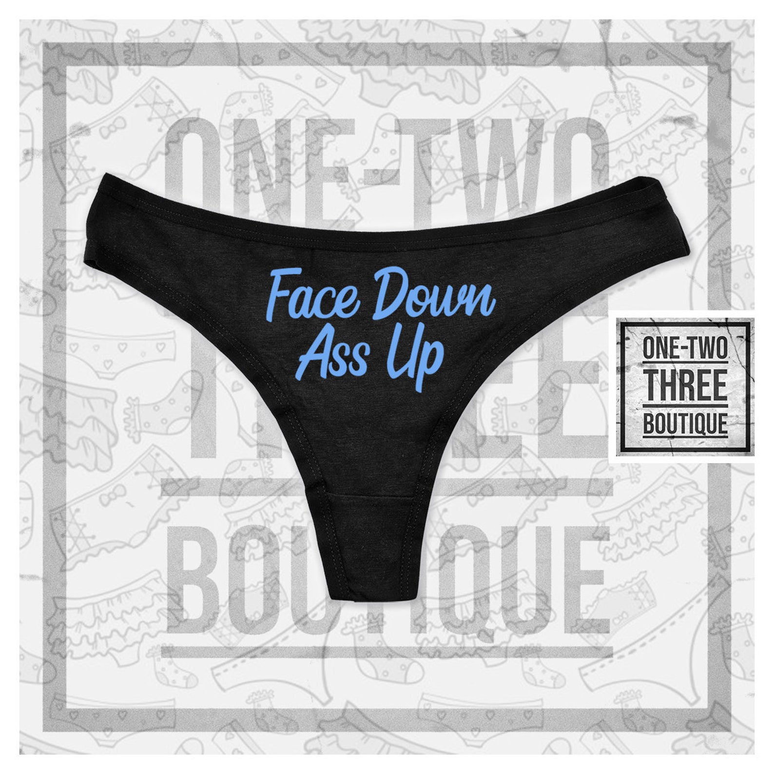 Face Down Ass Up Thong Etsy