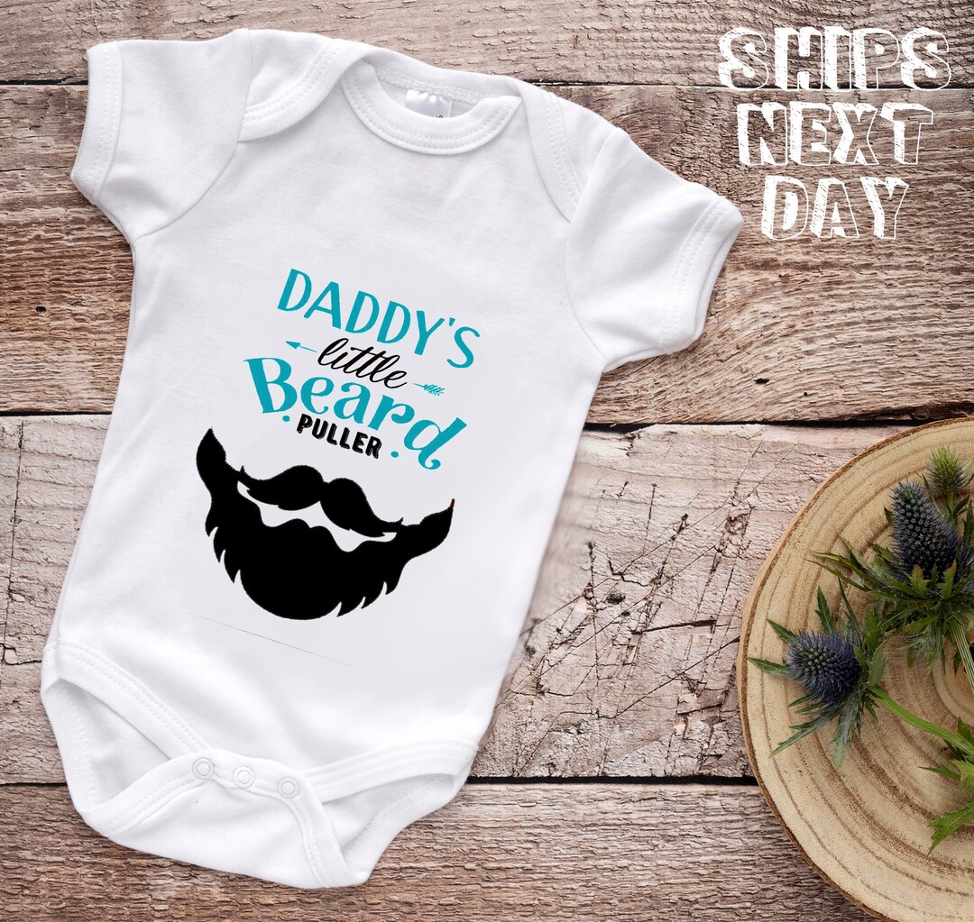 Daddy's Little Beard Puller Baby Snapsuit - Etsy