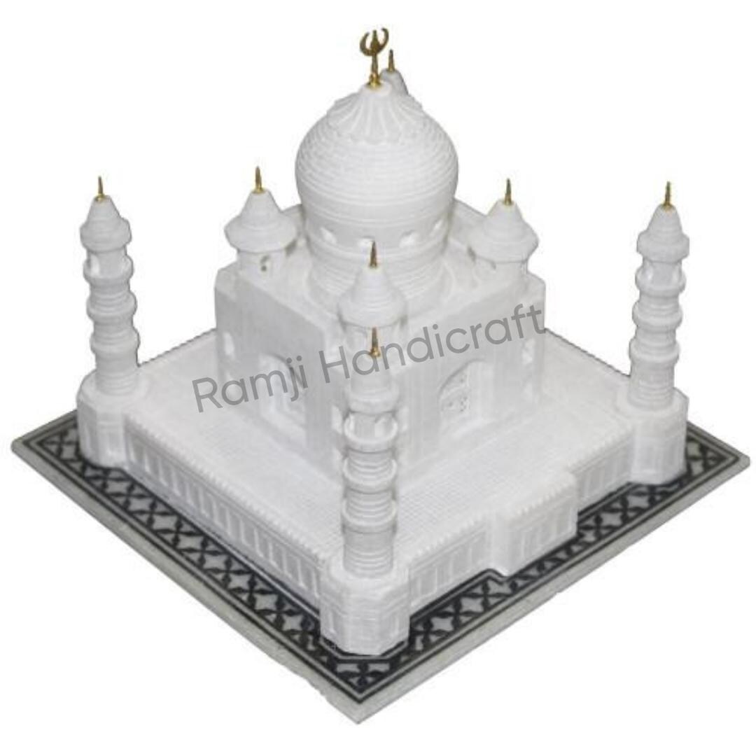 6" Mini Taj Mahal Model Showpiece Handcrafted Taj Mahal Marble Replica ...