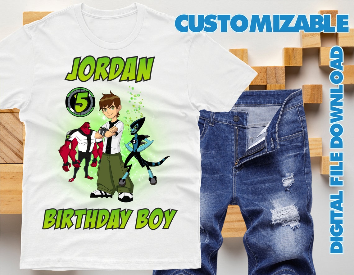 Ben 10 Birthday Iron on Transfer, Ben 10 Shirt, Ben 10 Transfer, Ben 10 ...