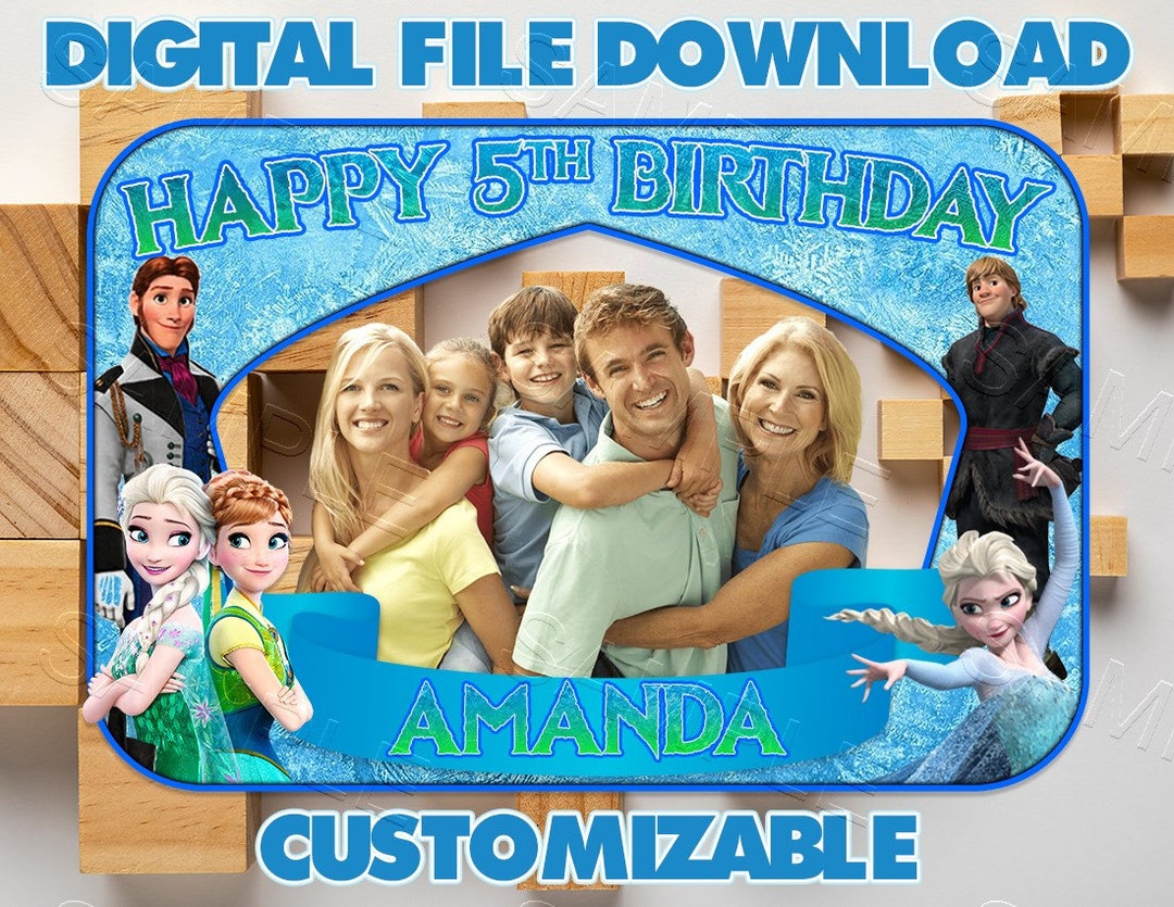 Frozen Photo Booth Frame, Frozen Birthday Photo Booth, Frozen Birthday ...