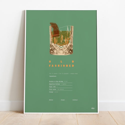 Classic Old Fashioned Print - Etsy