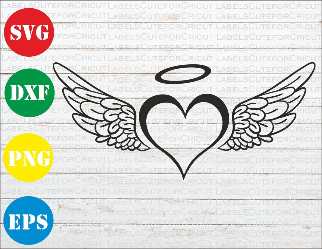 Corazón SVG Angel Wings Svg Cut File for CricutCute Angel - Etsy España