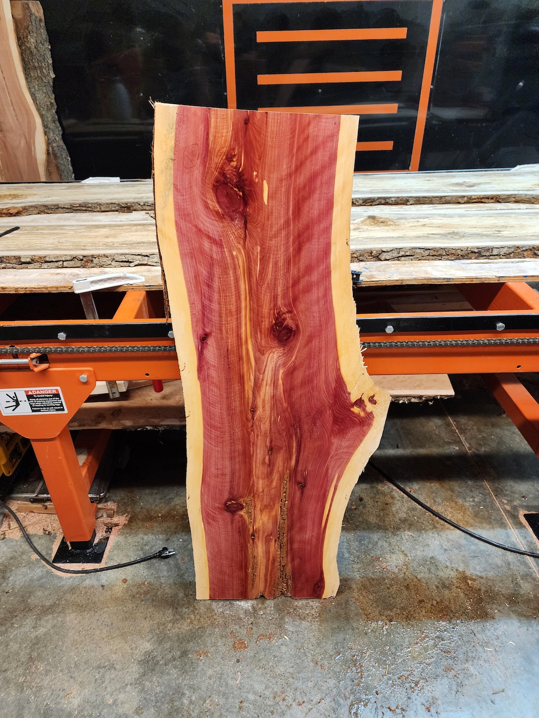 Live Edge Cedar Wood Slab: Multi-figured, Kiln Dried (49" X 19-15" X 1 ...