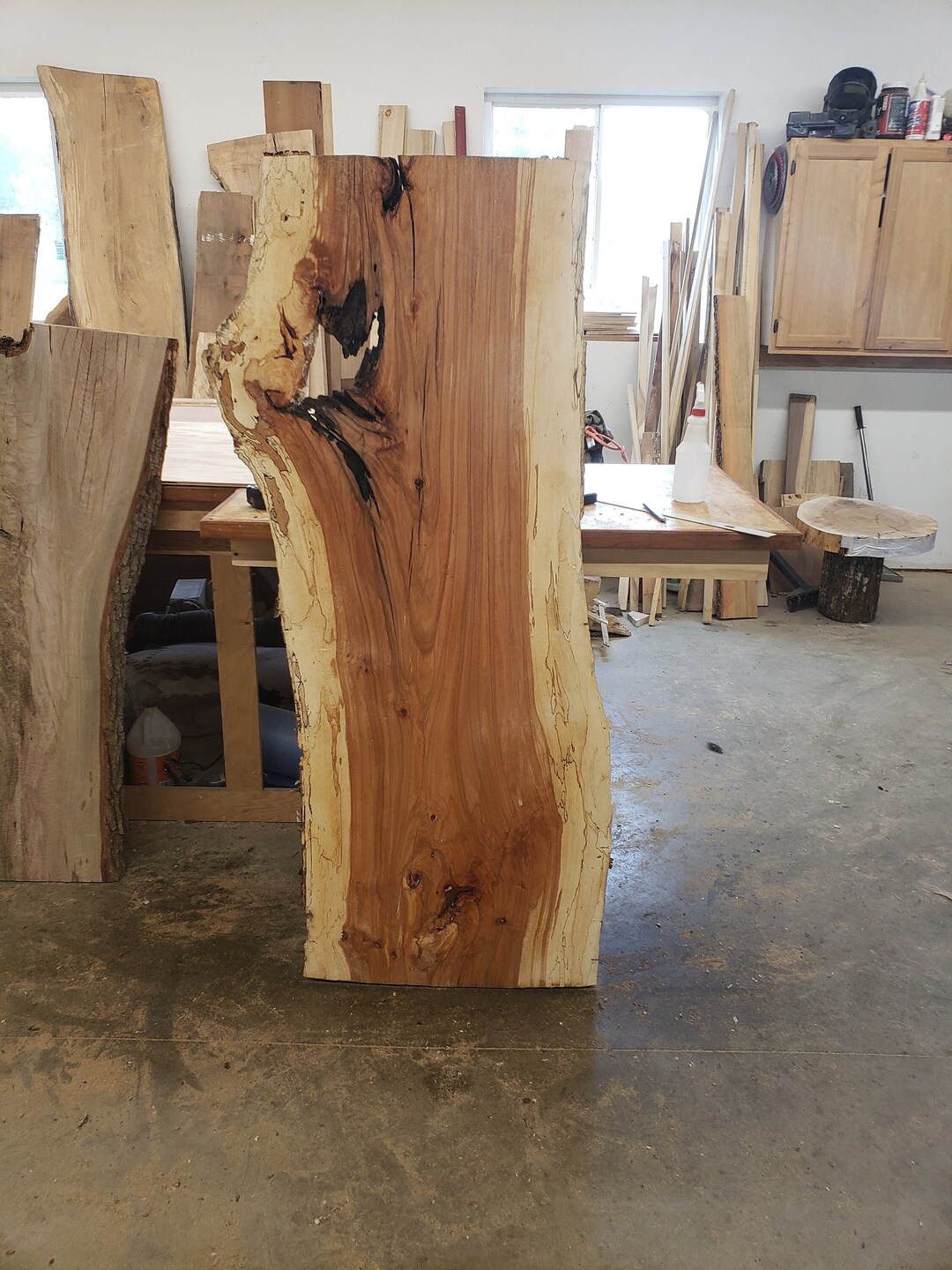 Spalted Beech Slab. Live Edge. Flattened Planed Vacuum Kiln - Etsy