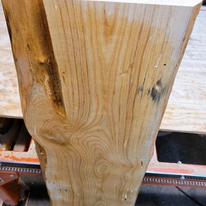 Ash Wood Slab. 49.5" X 13.5-17.5" X 1 7/16" Live-edge, Multi-figured ...