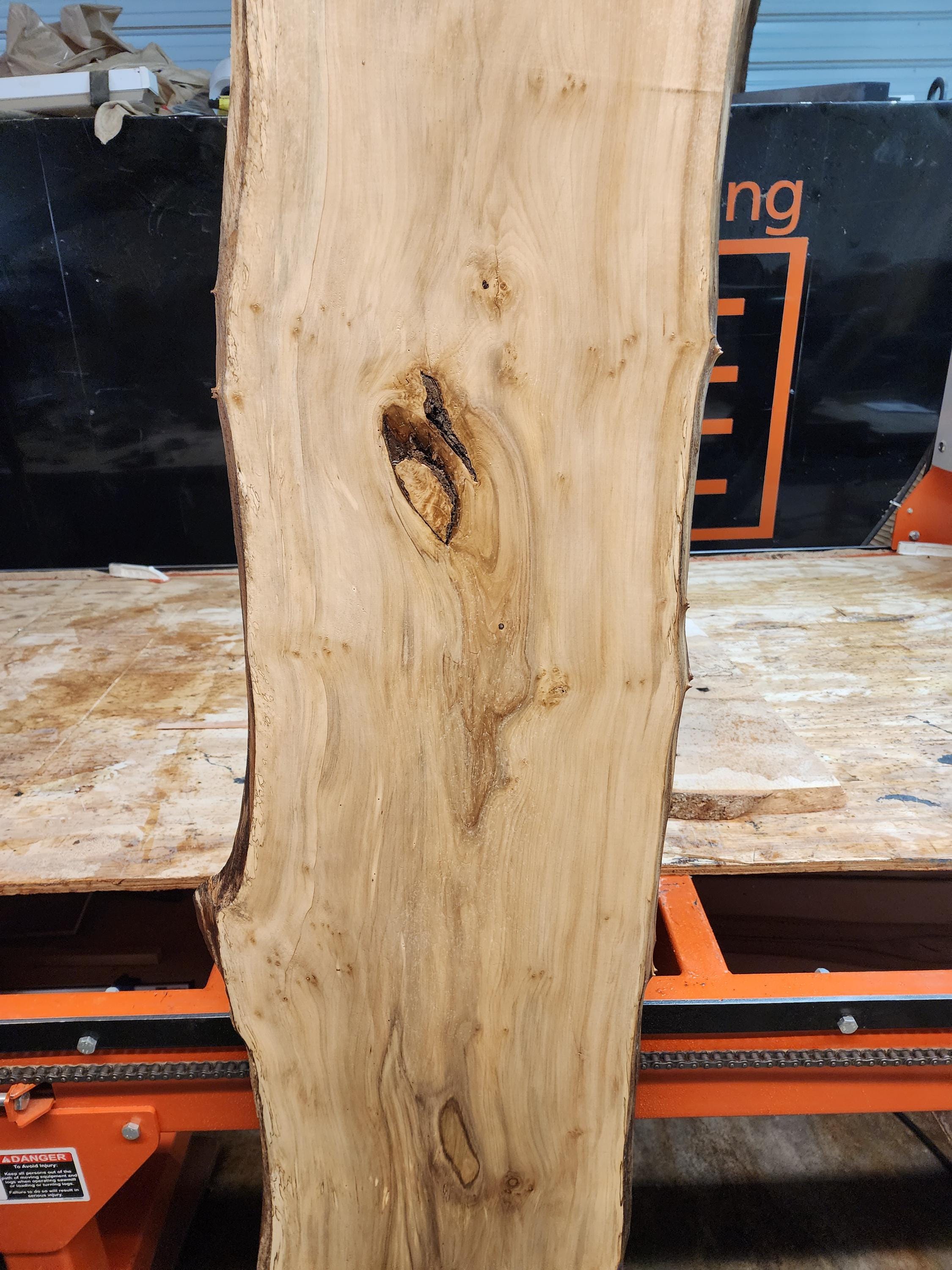Gum Wood Slab. 67" X 17 - 15" X 1 1/4" Live-edge, Multi-figured Slab ...