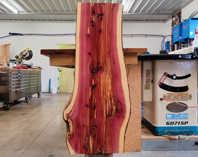 Cedar Slab. Live-edge, Multi-figured Slab. Flattened, Planed, Vacuum ...