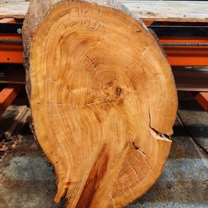 Cherry Live-edge Wood Slab | Cookie/round Slab | 38" X 24" X 2 ...