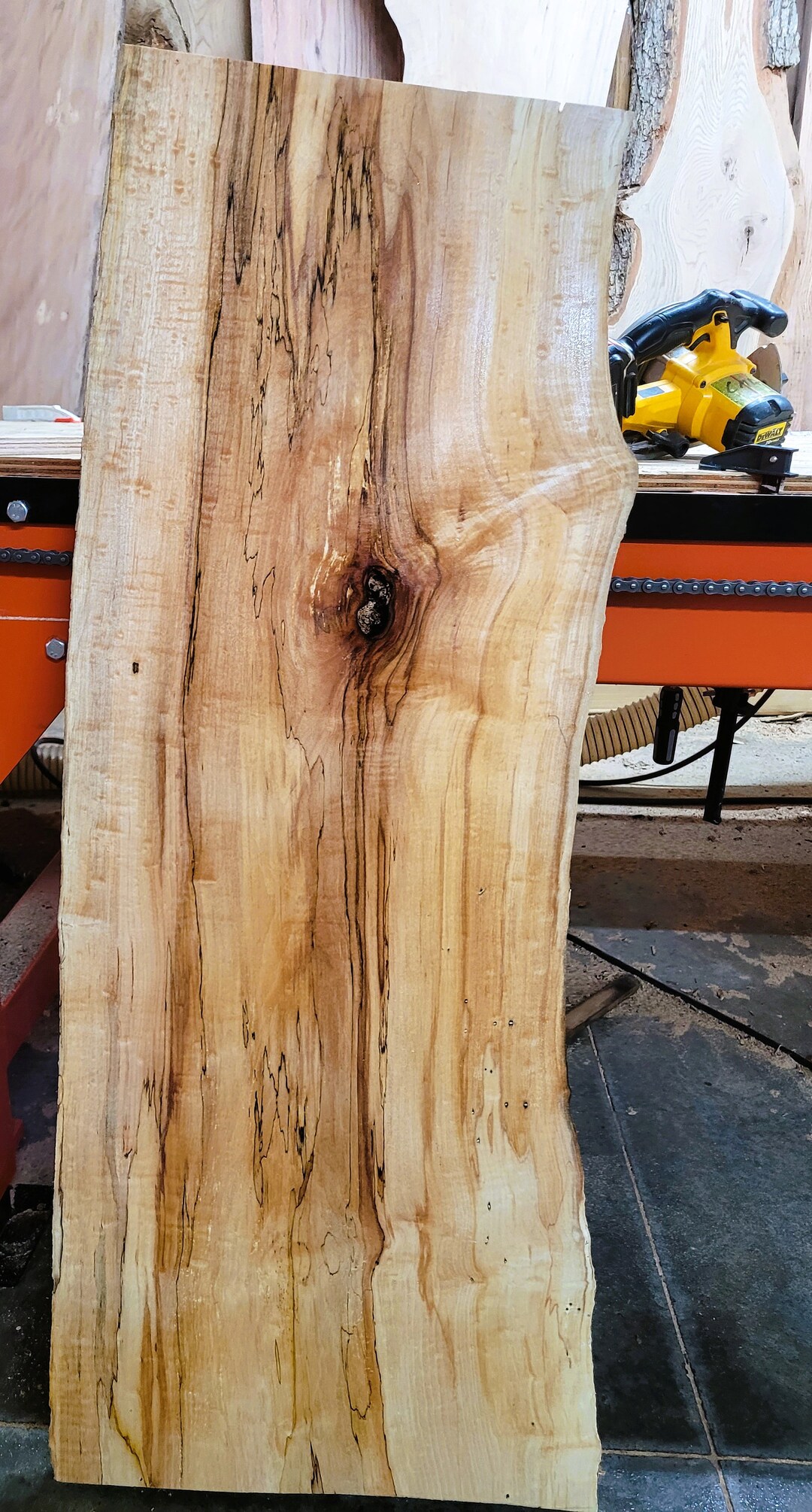 Spalted Hard Maple. Live-edge. Multi-figured Slab. Flattened, Planed ...