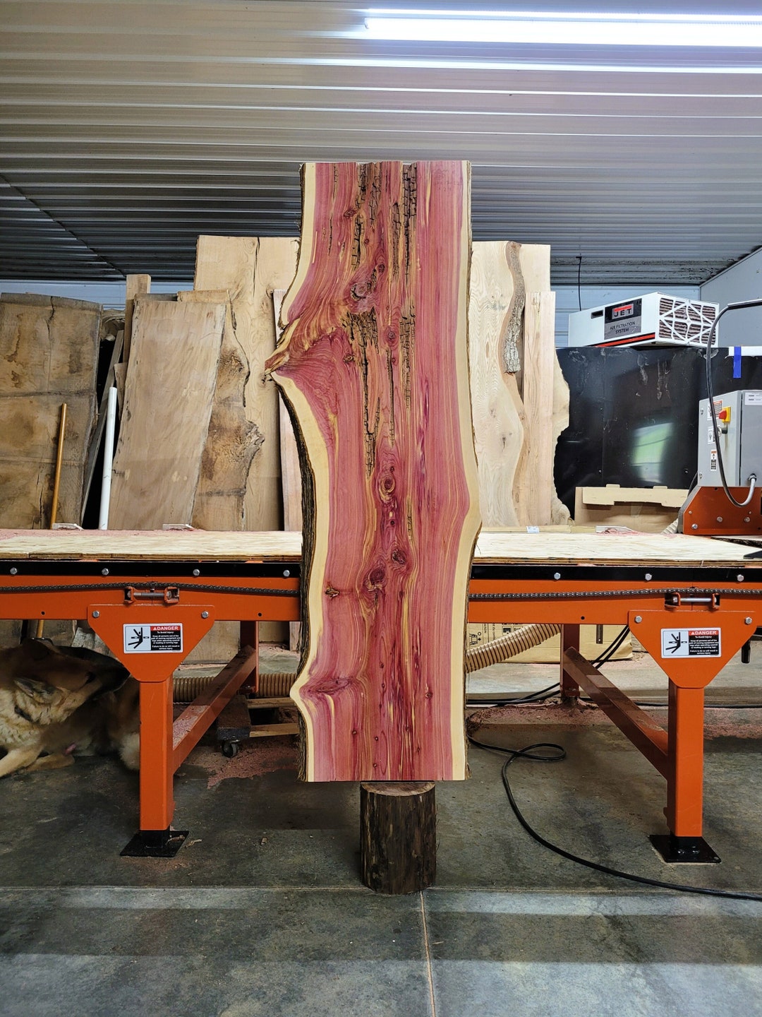 Live Edge Cedar Wood Slab. Multi-figured, Planed, Kiln Dried. (67"x17 ...