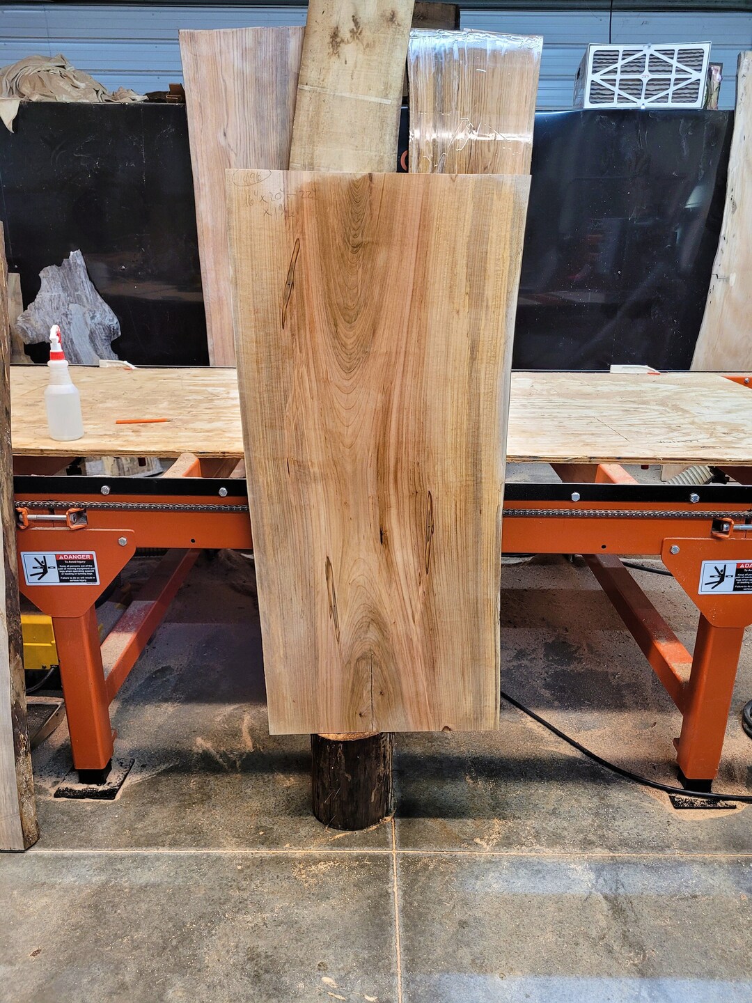 Gum Slab. 46.5 X 20.5-22.5 X 1 11/16. Live-edge. Multi-figured ...