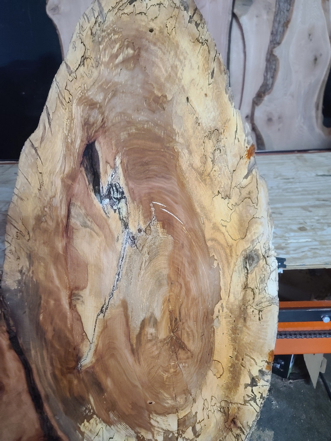 Spalted Sycamore Live Edge Multi Figured Slab Flattened Planed - Etsy