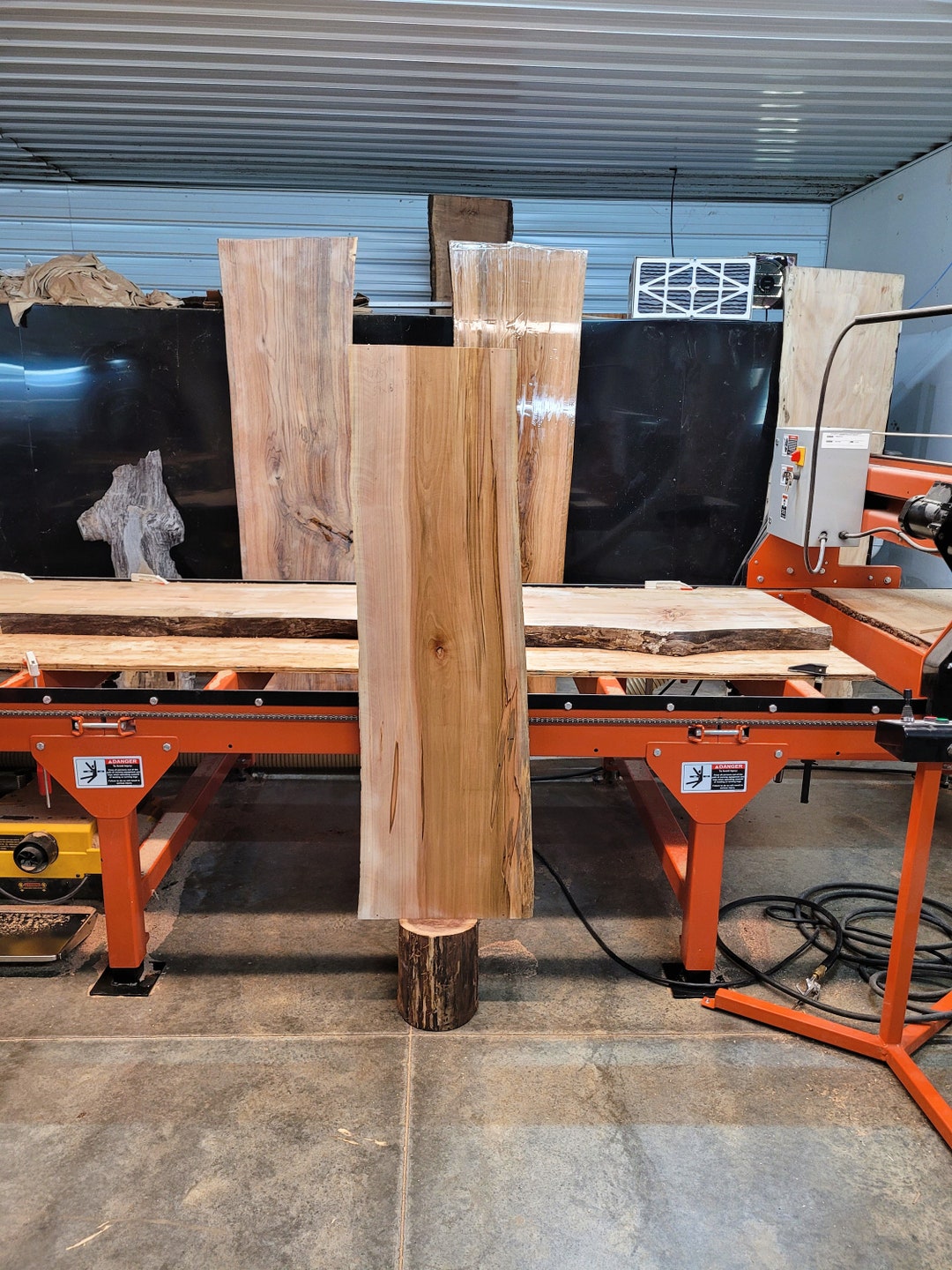 Gum Slab. 54 X 15.5-17.5 X 1 7/16. Live-edge. Multi-figured. Flattened ...