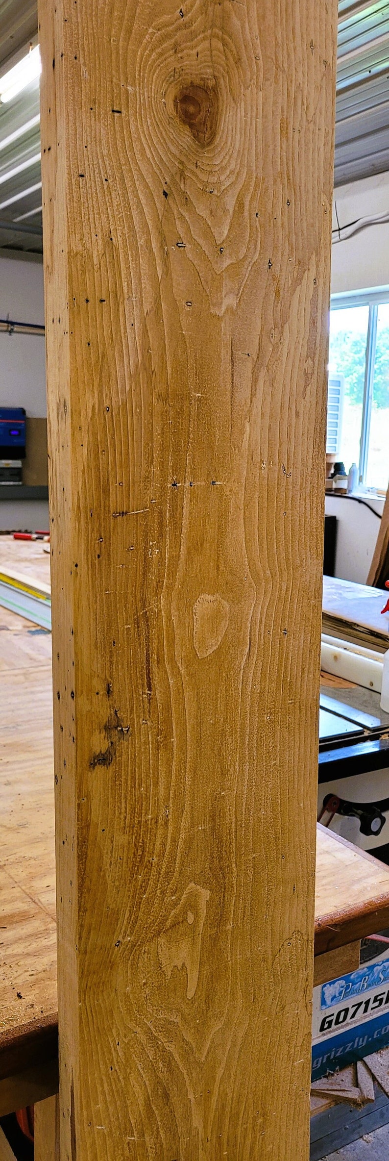 Spalted Live Edge Hickory Wood Slab. Multi-figured, Kiln Dried. (74