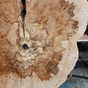Spalted Hickory. Live-edge Slab. Flattened, Planed, Vacuum-kiln Dried ...