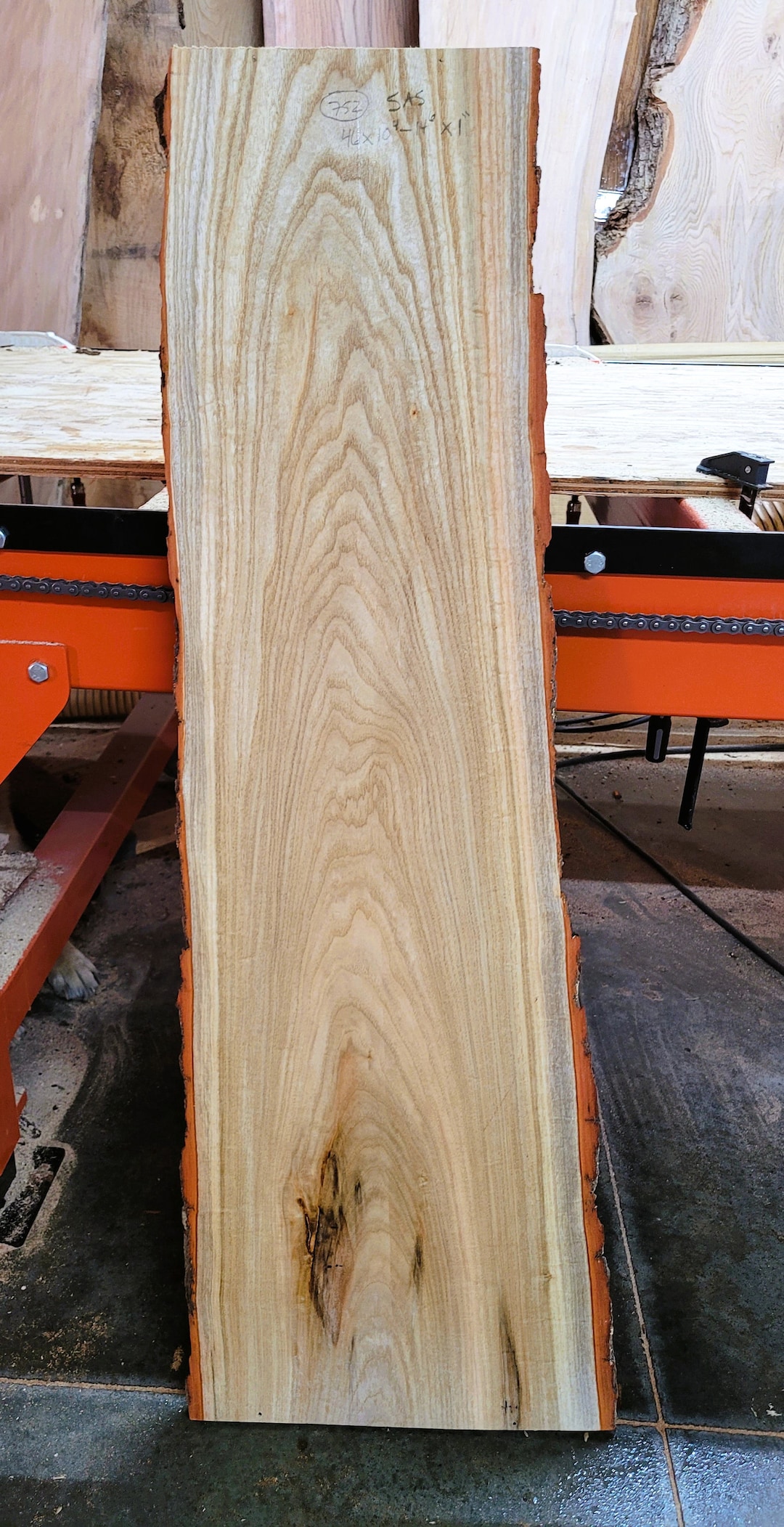 Live Edge Sassafras Wood Slab. Multi-figured, Planed, Kiln Dried. (46 ...
