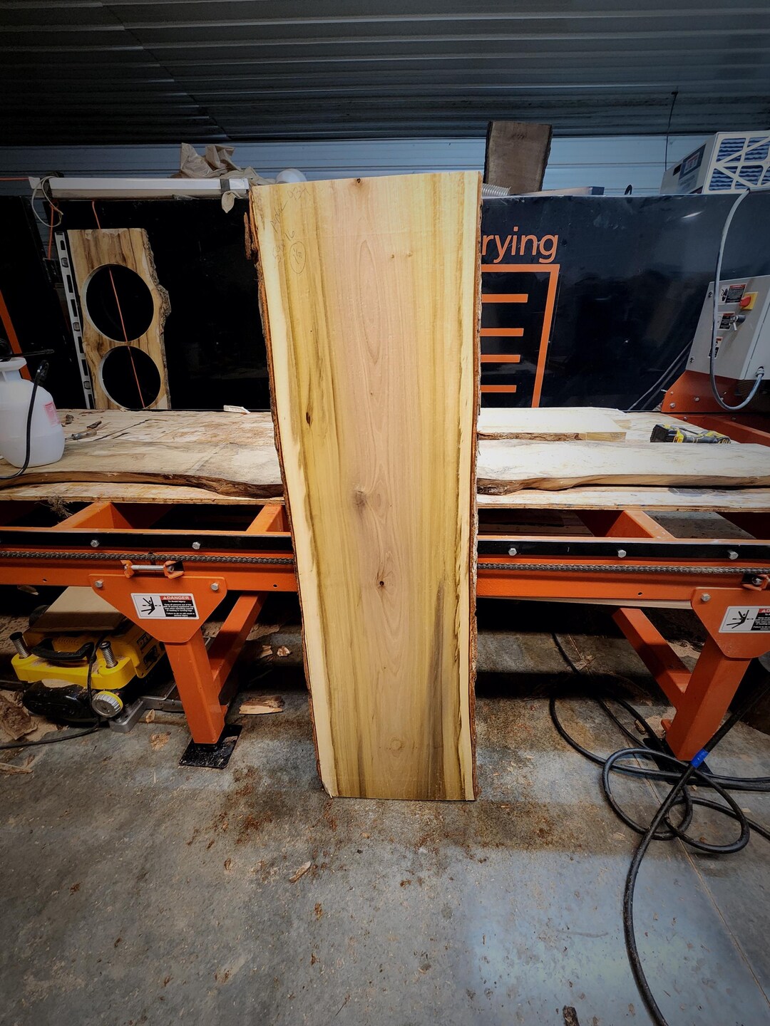 Live Edge Poplar Wood Slab: Multi-figured, Kiln Dried (59" X 16" X 1 1/ ...