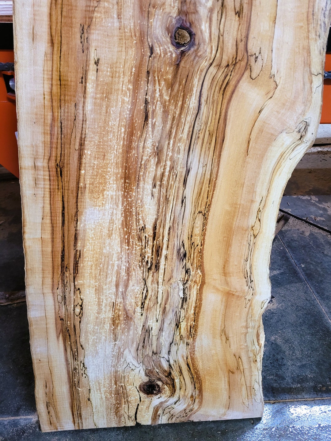Spalted Hard Maple. Live-edge. Multi-figured Slab. Flattened - Etsy