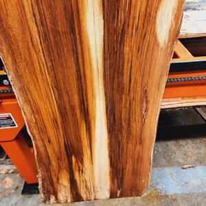 Spalted Red Oak Wood Slab. 90 " X 24 - 17" X 1 3/8 ". Live-edge. Multi ...