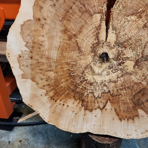 Spalted Hickory. Live-edge Slab. Flattened, Planed, Vacuum-kiln Dried ...