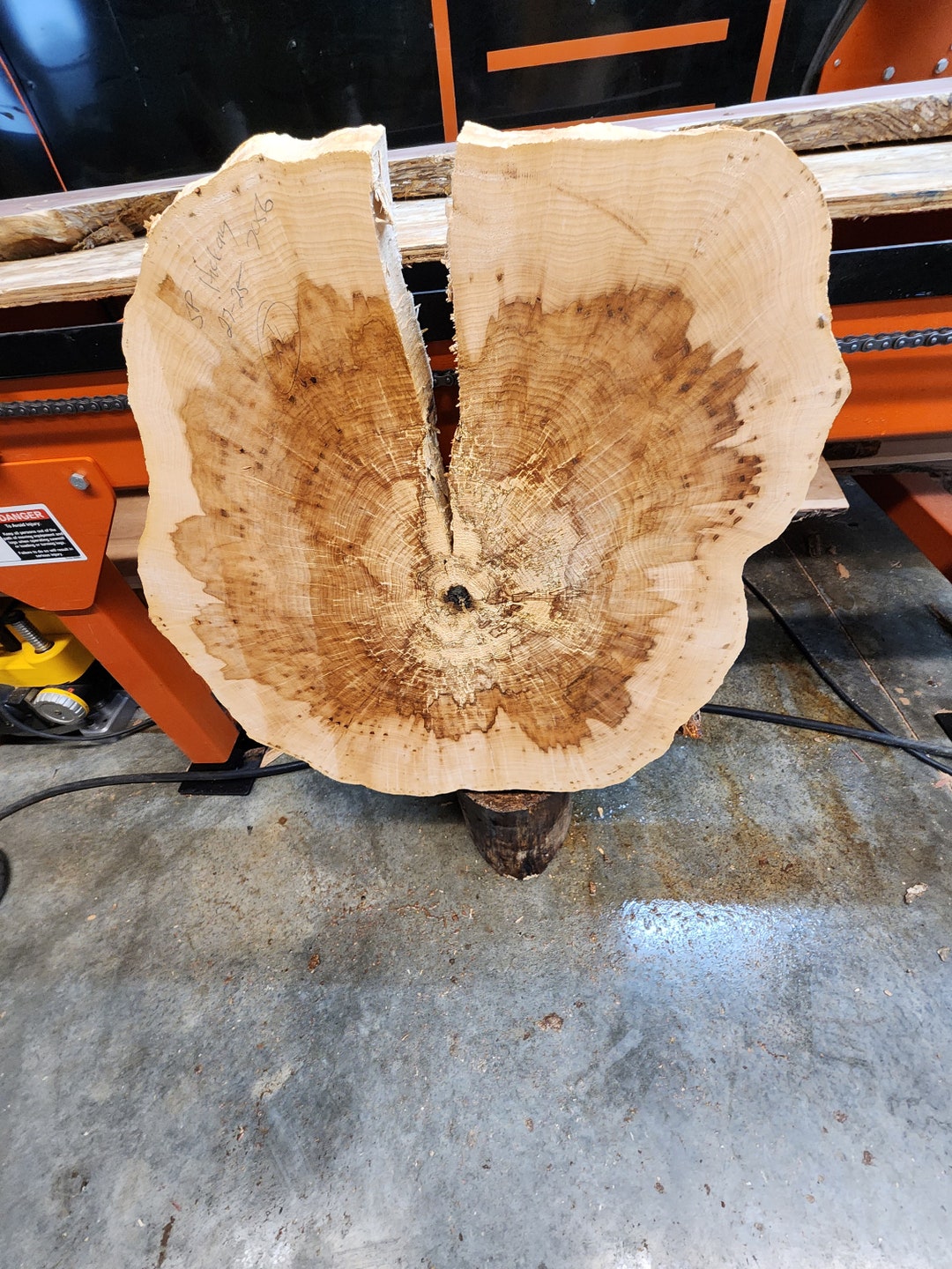 Spalted Hickory. Live-edge Slab. Flattened, Planed, Vacuum-kiln Dried ...
