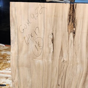 Gum Wood Slab. 64" X 17" X 1 1/8" Live-edge, Multi-figured Slab ...