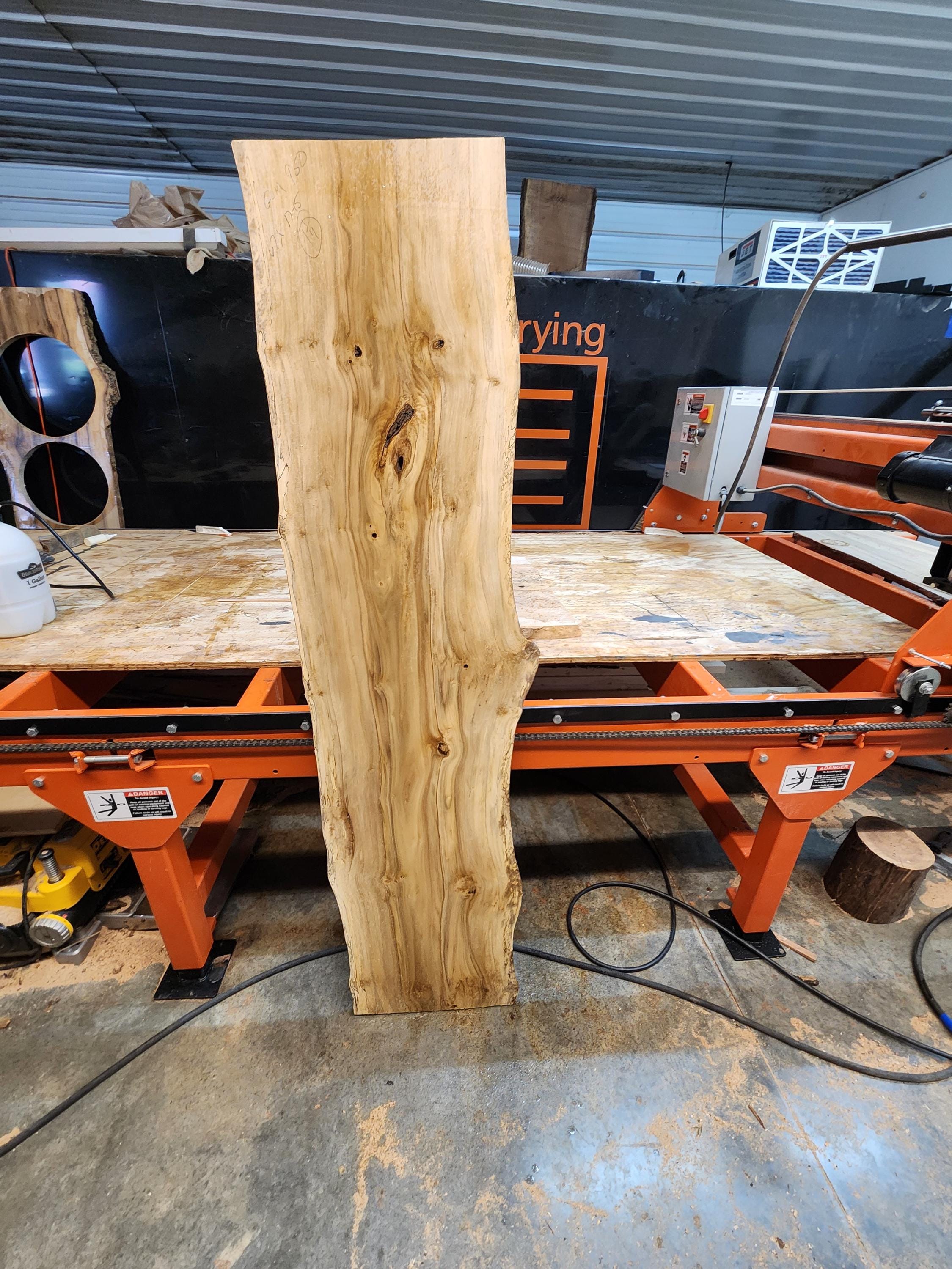 Gum Wood Slab. 67" X 17 - 15" X 1 1/4" Live-edge, Multi-figured Slab ...