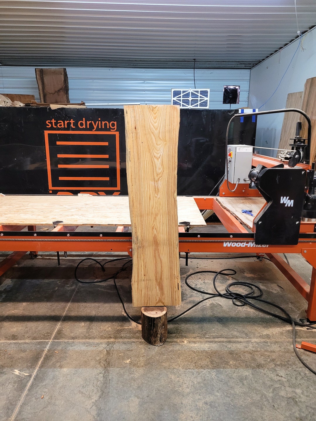 Live Edge Ash Wood Slab. Multi-figured, Planed, Kiln Dried. (59"x14-15 ...